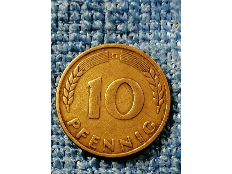 10 PFENNIG 1949.G,NEMAČKA