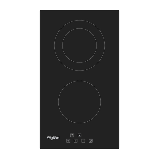 Ugradna ploča Whirlpool WRD 6030 B, 2,9KW, domino, crna