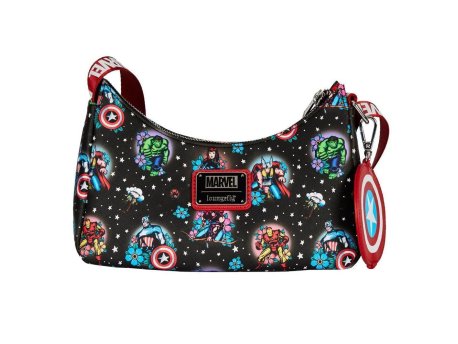 LOUNGEFLY MARVEL AVENGERS TATTOO SHOULDER TORBA