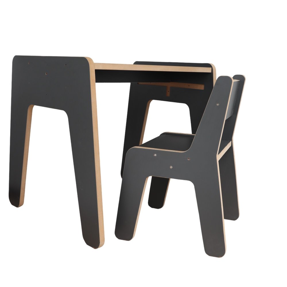 HANAH HOME DEČIJI STO I STOLICA MINI TABLE CHAIR SET ANTHRACITE