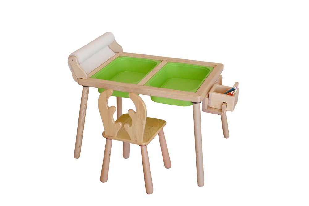 HANAH HOME DEČIJI STO I STOLICA ROLL AND CHAIR GREEN