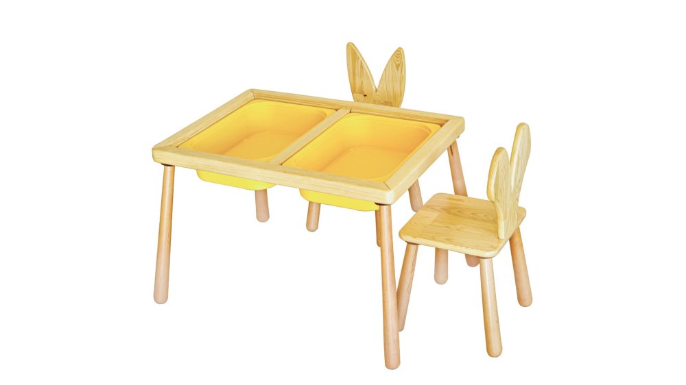 HANAH HOME DEČIJI STO I STOLICE TABLE AND 2 CHAIRS YELLOW