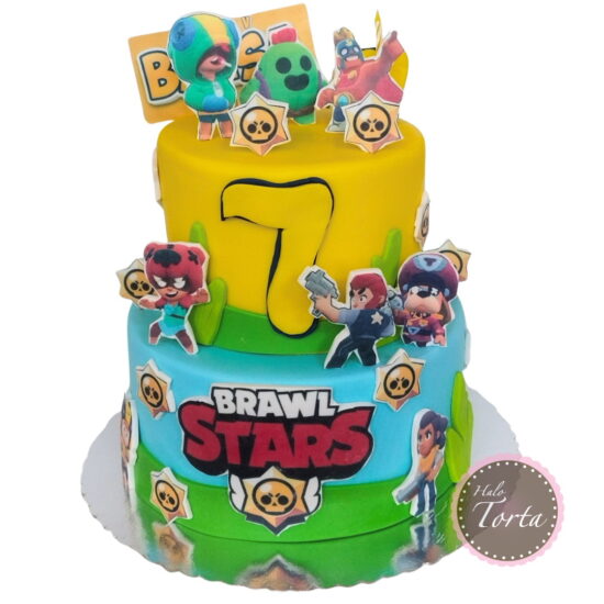 Spratna torta Brawl Stars sa sličicama