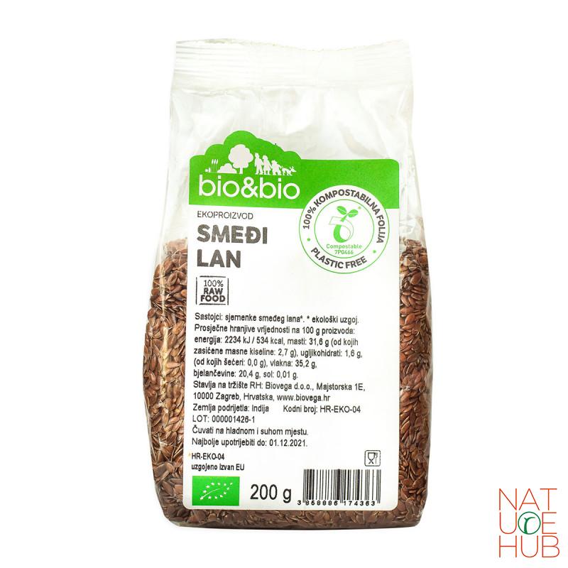 Lan smeđi Organica, 200g