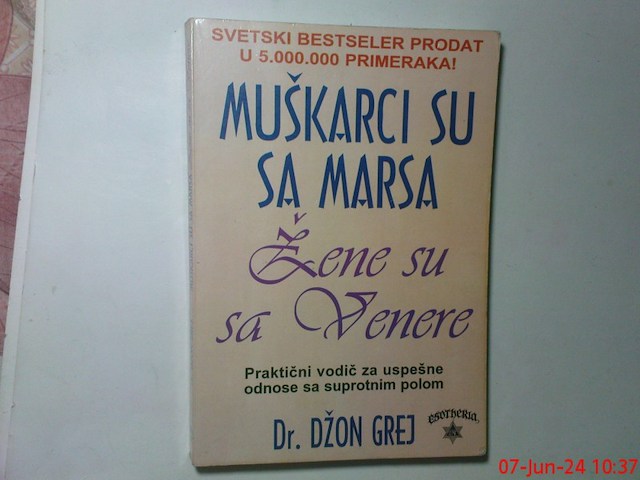 DZON GREJ - MUSKARCI SU SA  MARSA - ZENE SU SA VENERE