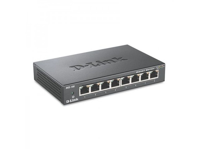 D-Link 8‑Port Gigabit Unmanaged Desktop Switch DGS-108/E