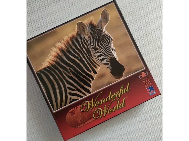 - Puzzle Slagalica Wonderful world  Zebra 500 delova