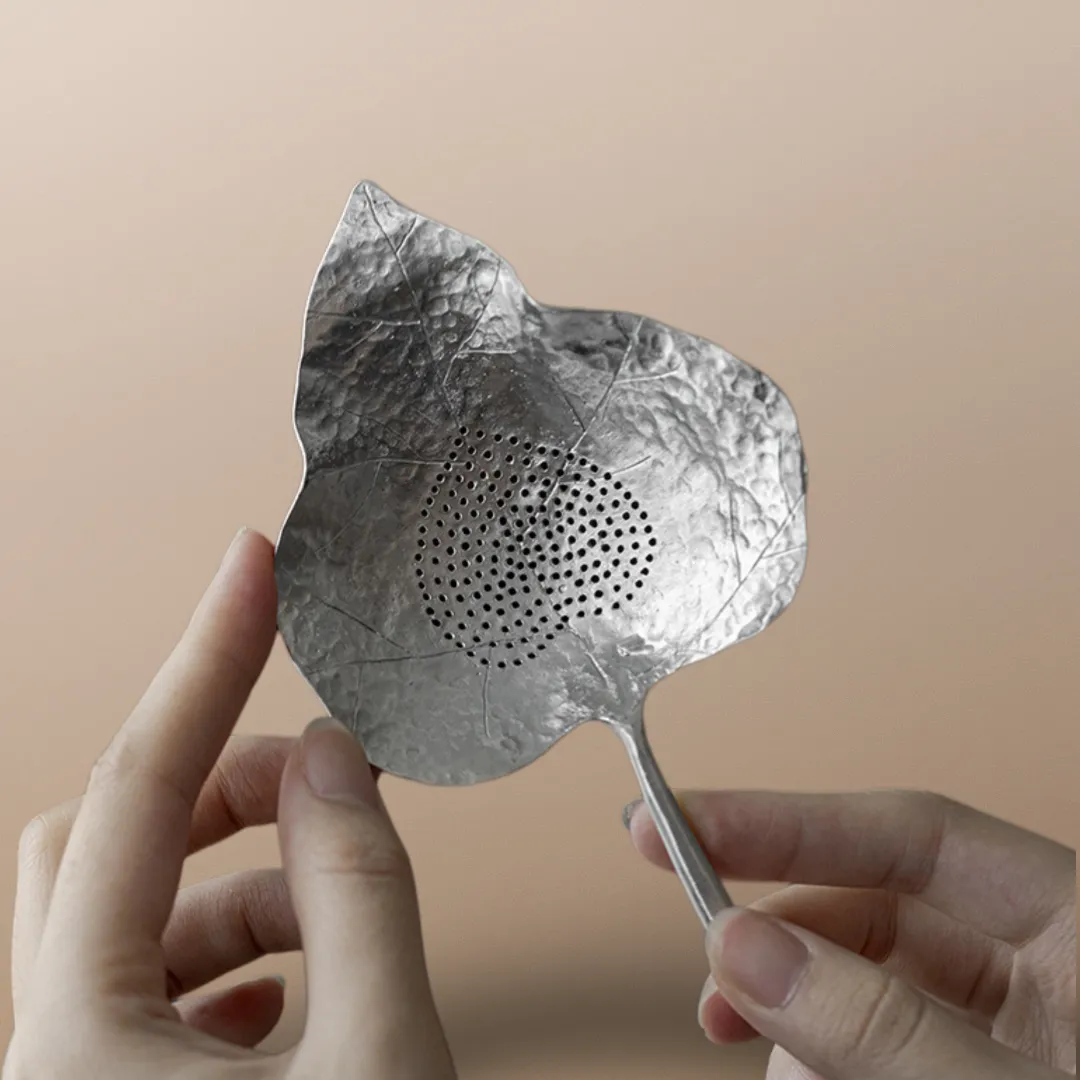 “Bodhi Leaf” - Tin-made Tea Strainer