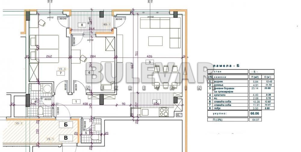 Tome Rosandića, Dvoiposoban stan na prodaju, 64m2, 134.400€