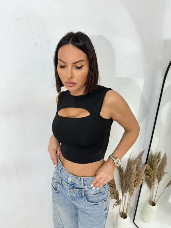 VIRGINIA BLACK crop top bluza