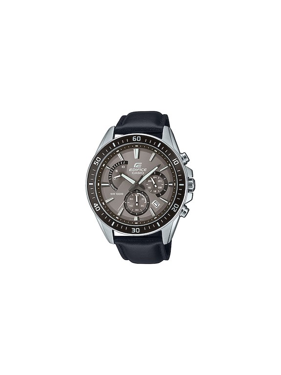 CASIO EDIFICE Muški sat sa crnom kožnom narukvicom