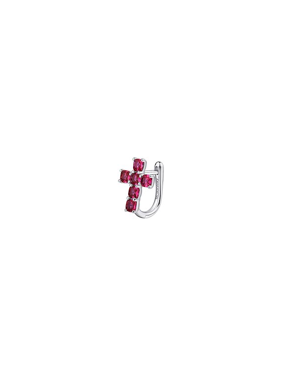 BROSWAY FANCY PASSION RUBY - Single minđuša dužine 14mm