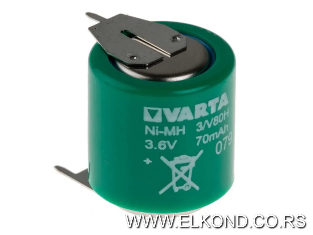 Baterija 3,6V 80mAh NiMH VARTA 55608 603 059