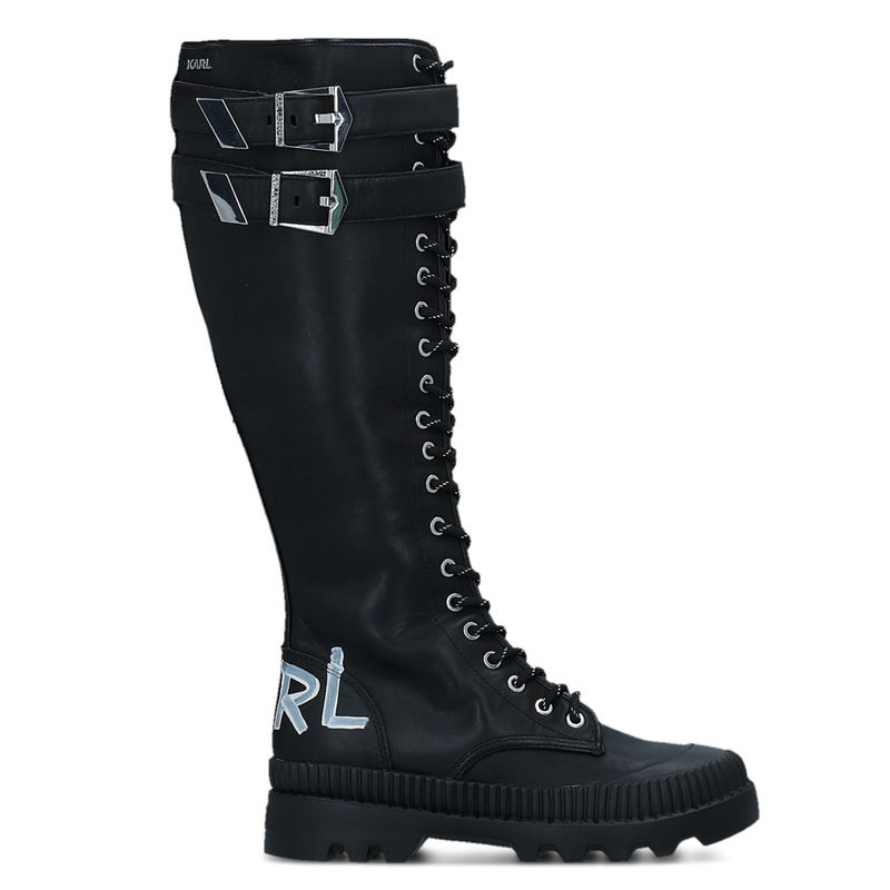 Ženske čizme Karl Lagerfeld TREKKA II HI LEG BUCKLE BOOT