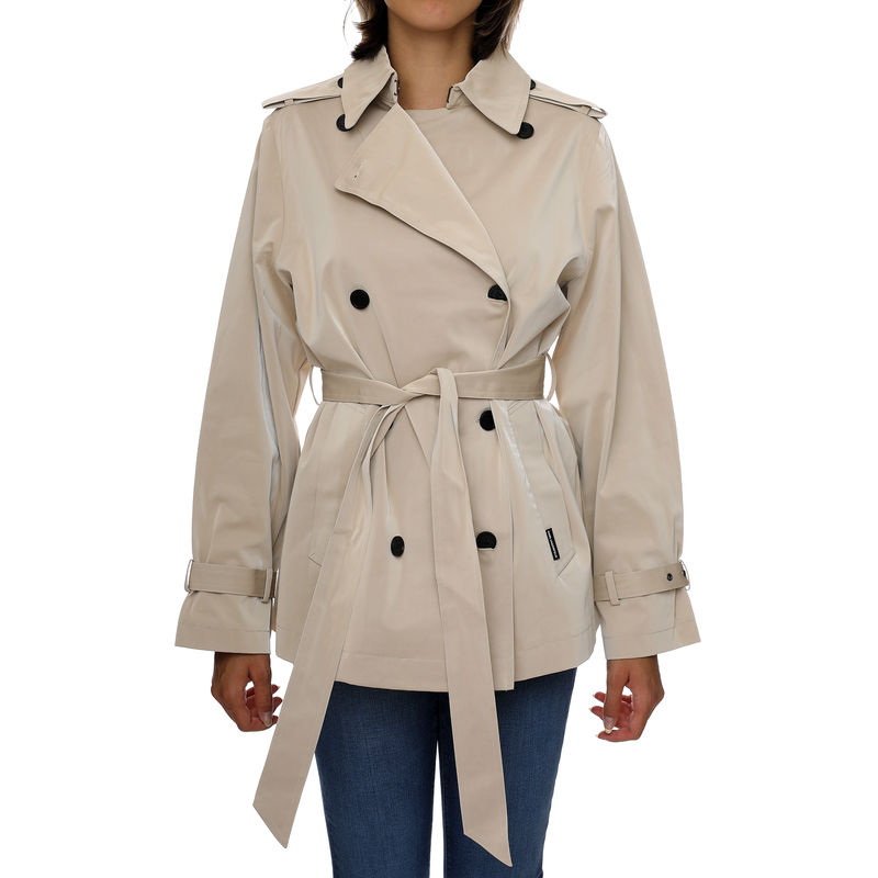 Ženski mantil Karl Lagerfeld Coated Cotton Short Trench