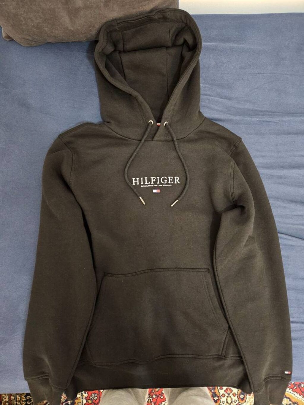 Men's Sweatshirt, S (EU 48), Tommy Hilfiger, bоја - Crna, Sa kapuljačom