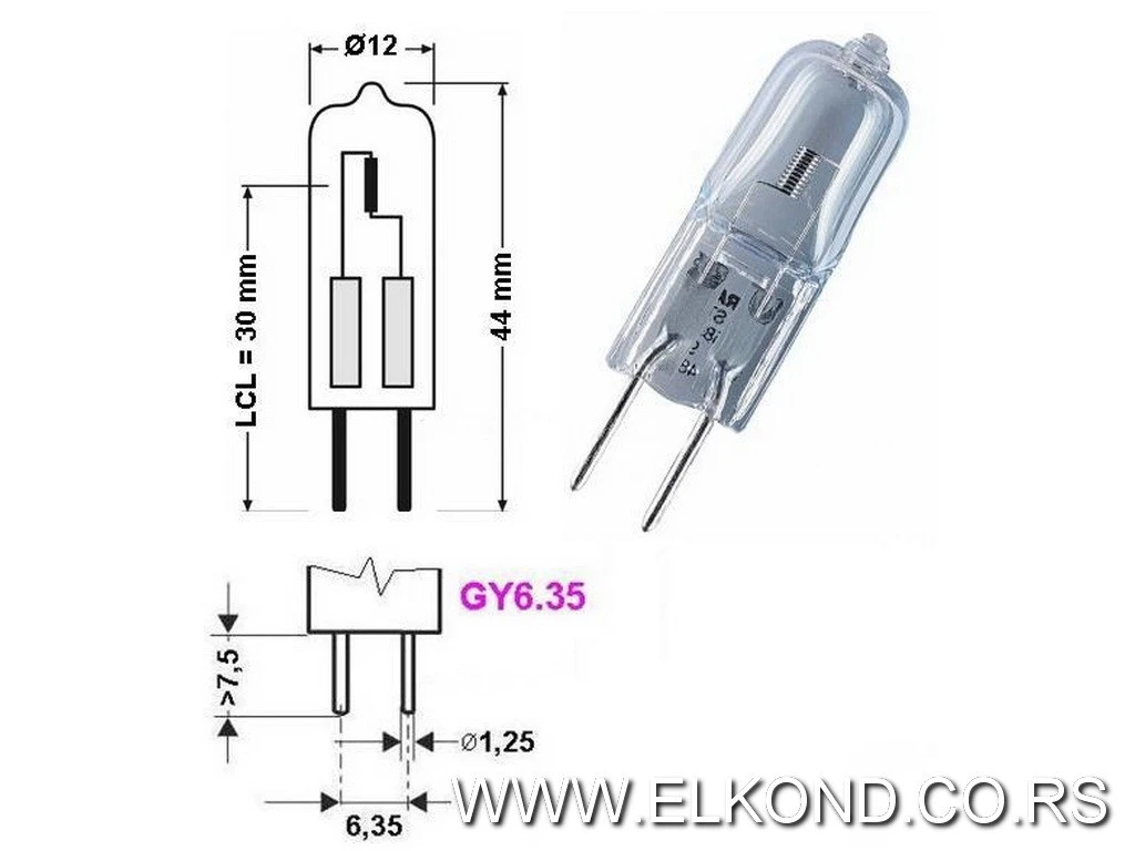 SIJALICA UBODNA 50W 24V GY6.35 3000K