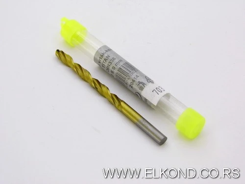 BURGIJA SPIRALNA 6.0 MM HSS TITAN. METAL,DRVO