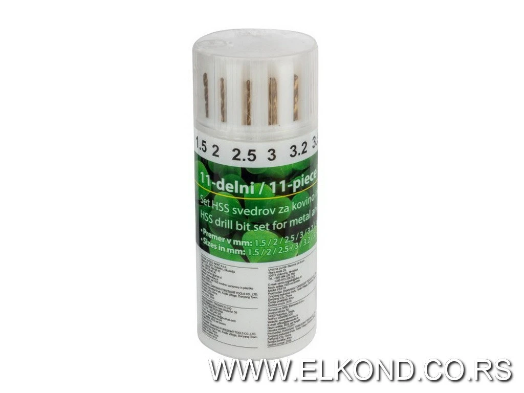 BURGIJE ZA METAL SET 1,5-8mm 11k ISKRA ERO FST111