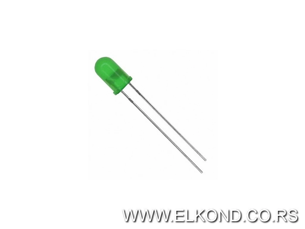 LED DIODA 5MM 2.1V ZELENA