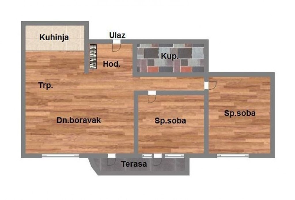 Trosoban 53m2 - SAM CENTAR - izgradnja