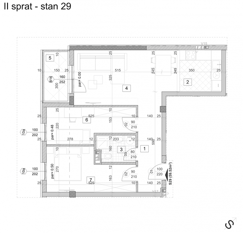 NOVI SAD - TELEP - 59. 52 m2