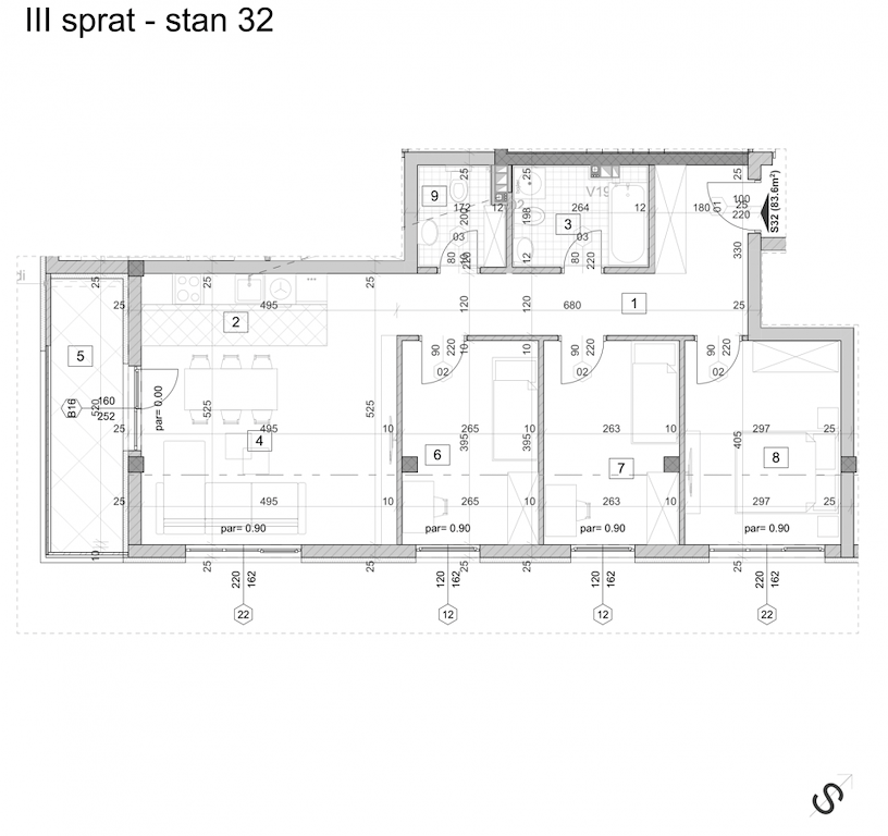 NOVI SAD - TELEP - 83. 60 m2