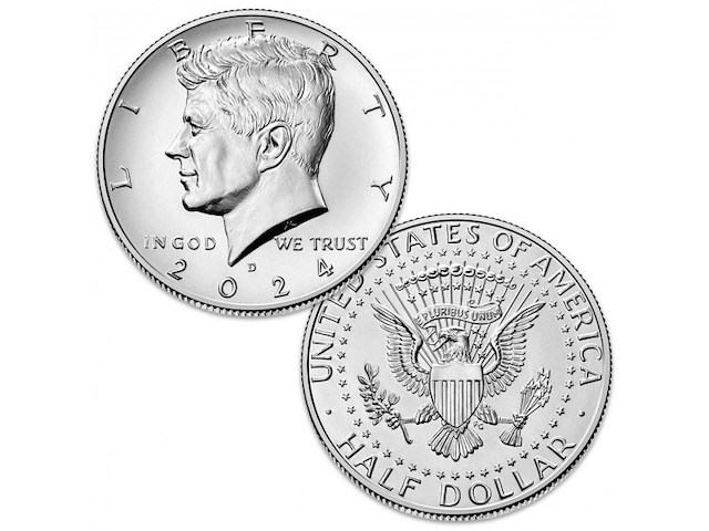 USA 1/2 dollar 2024. UNC John F. Kennedy