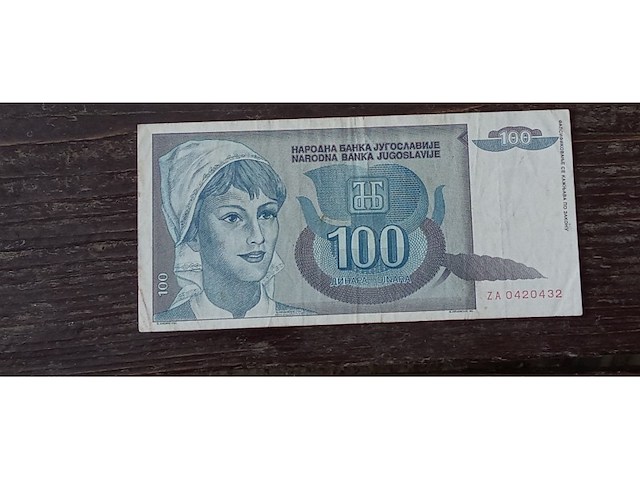 ZA ZAMENSKA 100 DINARA 1992