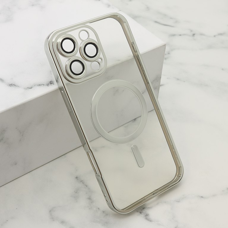 Maska CAMERA PROTECT MAGSAFE za iPhone 16 Pro Max (6.9) srebrna