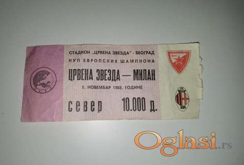 Crvena Zvezda - Milan Kup Sampiona 1988.