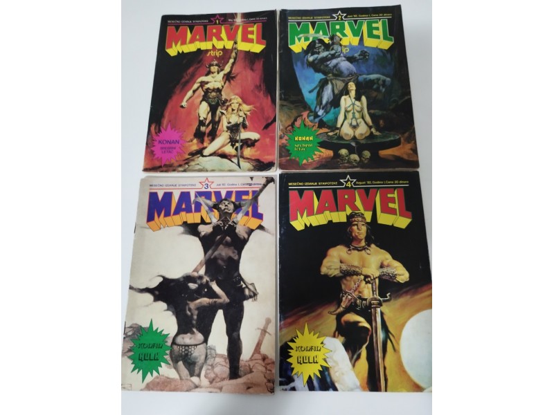 Marvel broj 1,2,3,4. Maj 1982 Konan i Srebrni letac