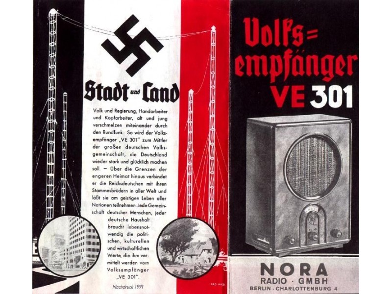 Gebelsov VOLKSEMPFÄNGER("Narodni prijemnik")VE 301 WWII
