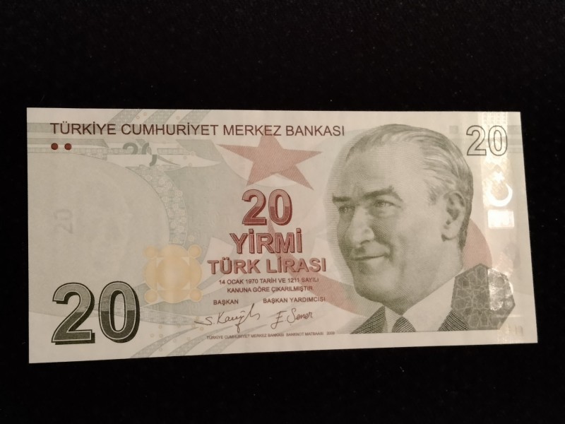 20 lira 2009 turska UNC