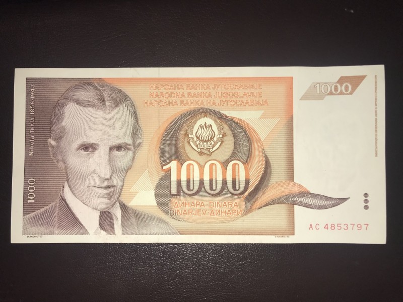 JUGOSLAVIJA 1000 DINARA.