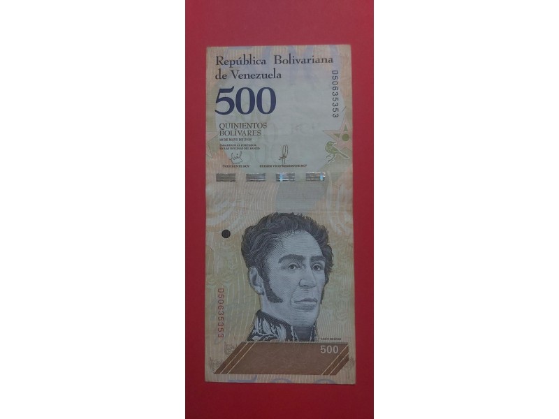 500 bolivares 2018 god Venecuela Vf