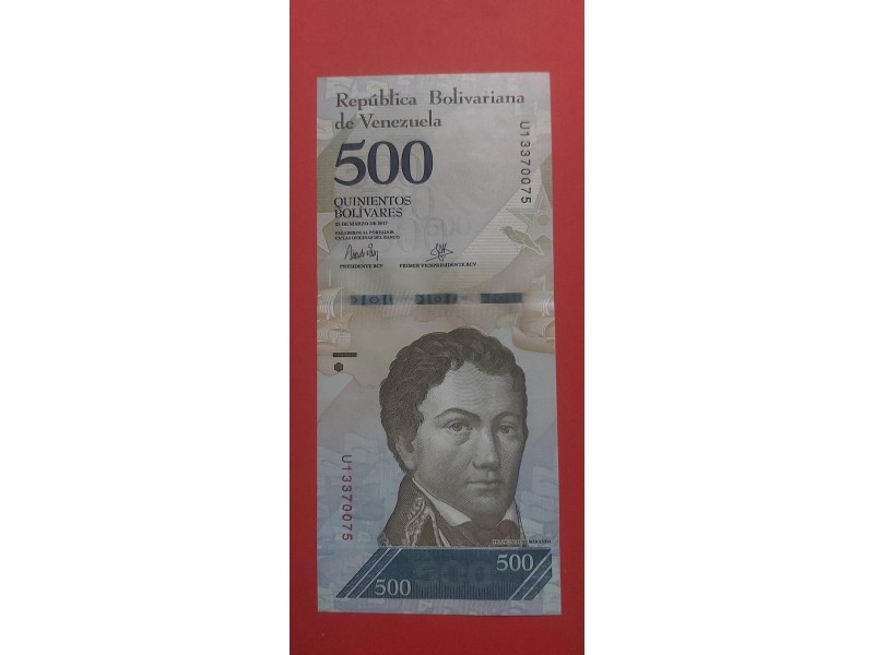 500 bolivares 2017 god Venecuela UNC