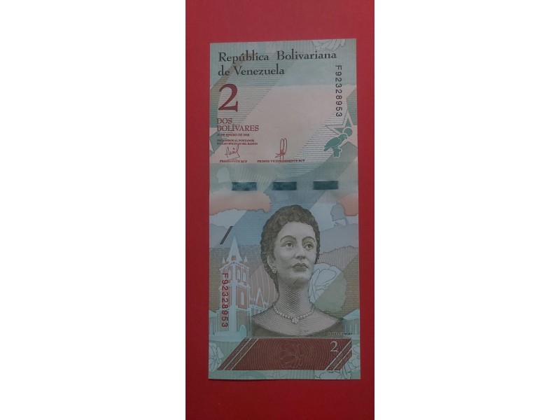 2 bolivares 2018 god Venecuela UNC