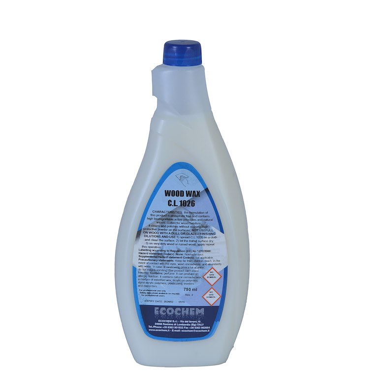 Wood wax 0,75L – čistač drvenih površina – Ecochem