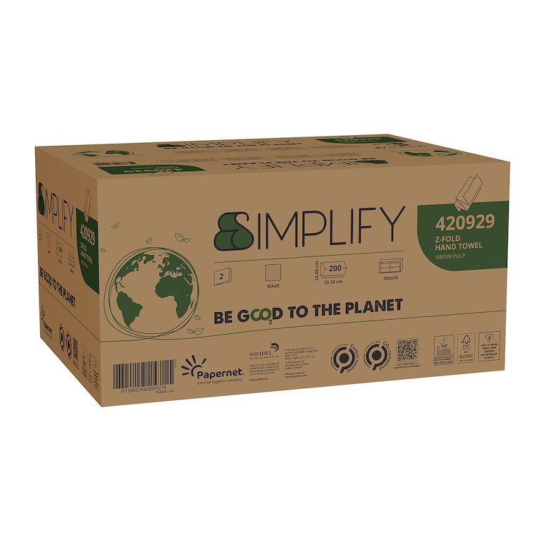 Simplify Slagani ubrus Z 10×200 listića ( 2000 listića) 2-sl – Simplify