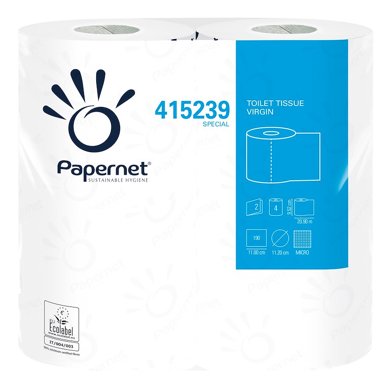 PAPERNET, Toalet papir 190 listića, 2-slojni 4×24 rolni/pak (96rolni) – PAPERNET