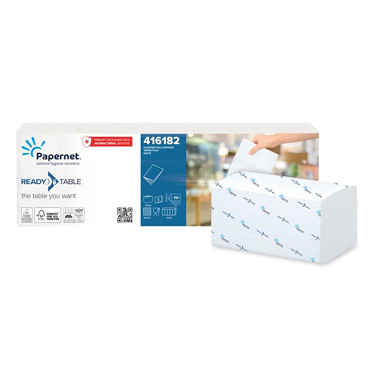 Salvete, V-fold, 1/4, 33x22cm 2-sl 40×110 salveta (4400 salveta), PAPERNET – PAPERNET