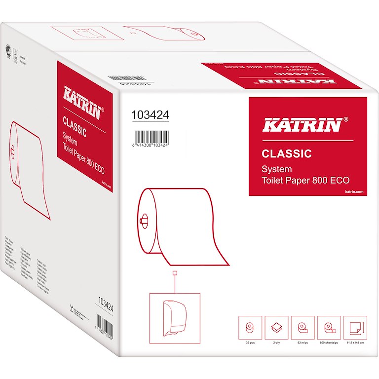 KATRIN, system, 2sl, 36 rol x 800 listova – Katrin