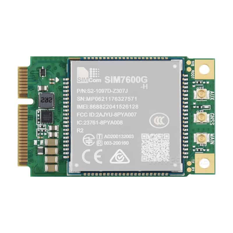 SIM7600G-H-PCIE SIMCom Original 4G LTE Cat-4 Modul, GNSS, Mini-PCIe