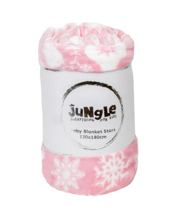 Jungle ćebe za bebe 130x180 cm Pink - 31000703