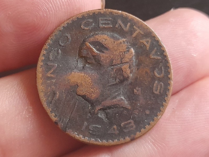 Meksiko, 5 centavos 1943