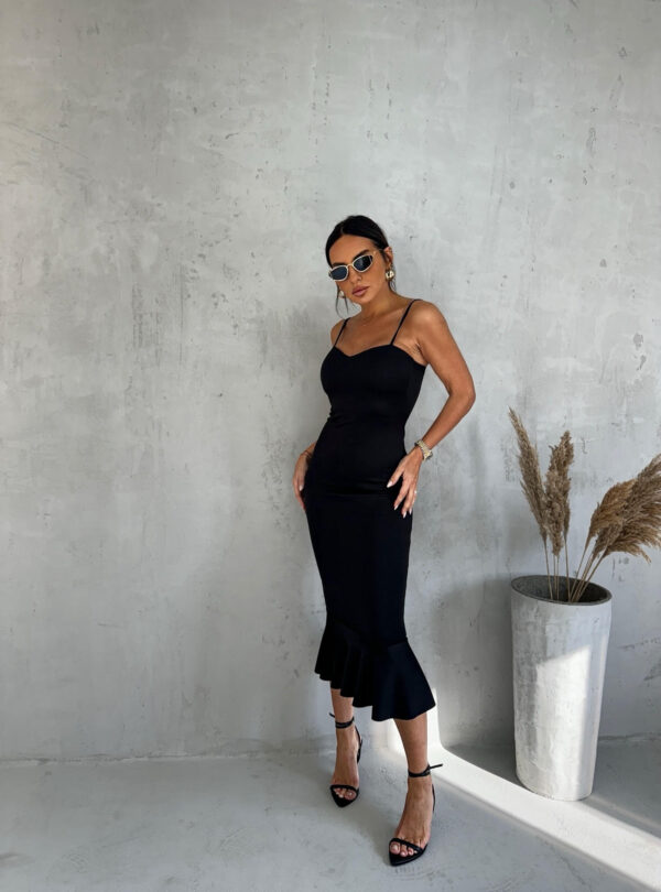 BLACK MERMAID midi elegantna haljina