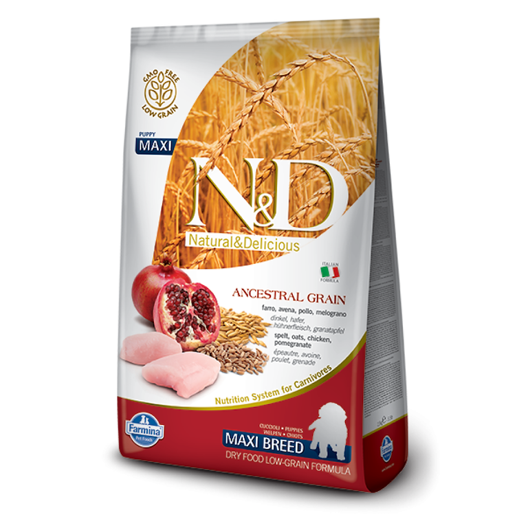 N&D Ancestral Grain hrana za pse Puppy Medium&Maxi - Piletina i nar 12kg