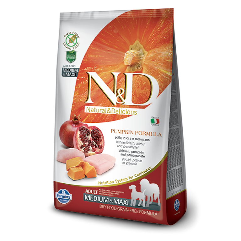 N&D Pumpkin hrana za pse Adult Medium&Maxi - Piletina i nar 12kg