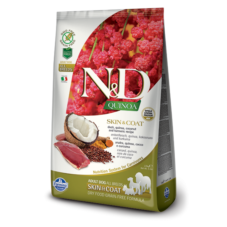 N&D Quinoa hrana za pse Medium&Maxi Skin&Coat - Duck 2.5kg